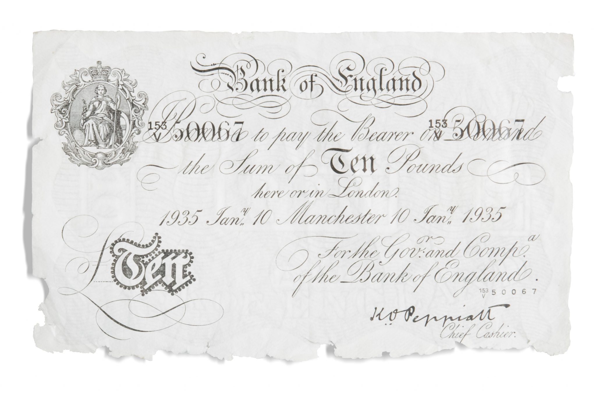 10 Pfund-Banknote „Operation Bernhard“ - Deutsches Spionagemuseum